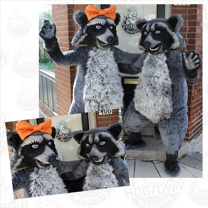 Bernie and Gracie raccoon mascots - Custom Mascot Costumes | Mascot ...